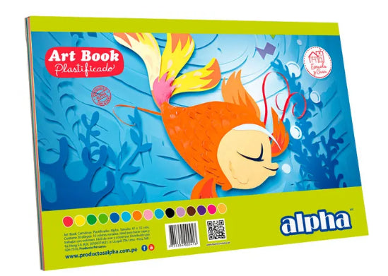 Block Alpha Art Book Cartulina Plastificado (20Hjs) — Comercial Li