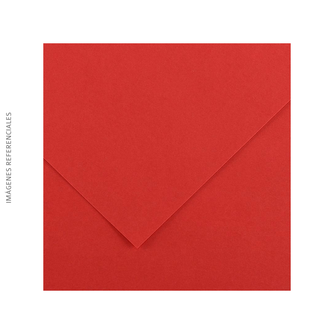 Cartulina Canson Vivaldi (15) 185G Rojo — Comercial Li