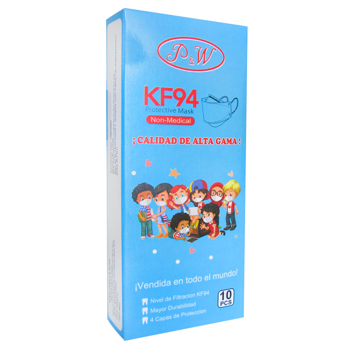 Mascarilla KF94 Niños con Diseños Combinados - Caja x 10 unds ...